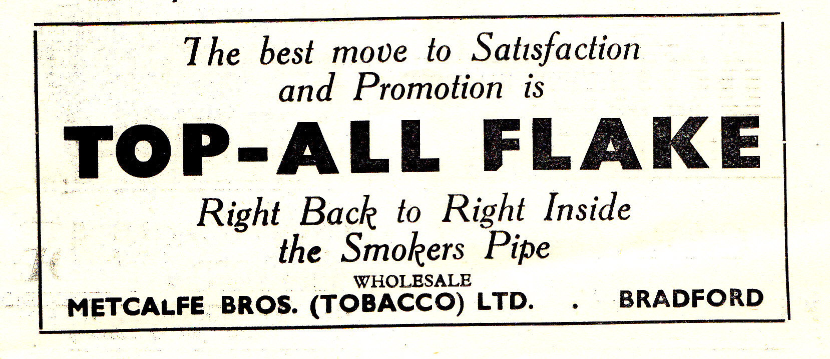 top flake advert – bradford sport history